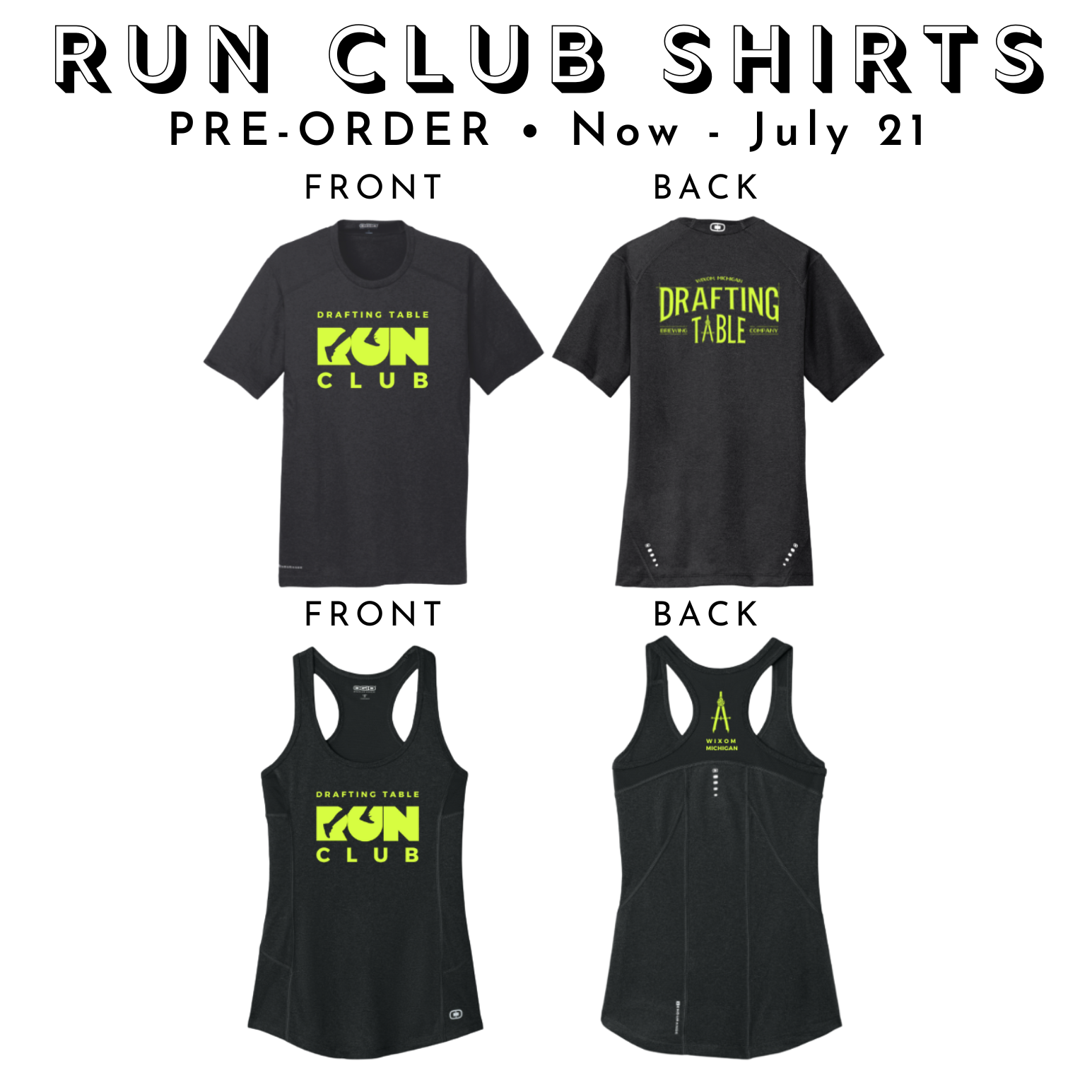 Run Club Shirt Pre-Order | Drafting Table Brewing Company